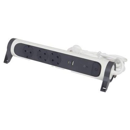 Legrand Multi-Outlet Extension Cord WHITE 3x2P + E with cable 1.5 ...