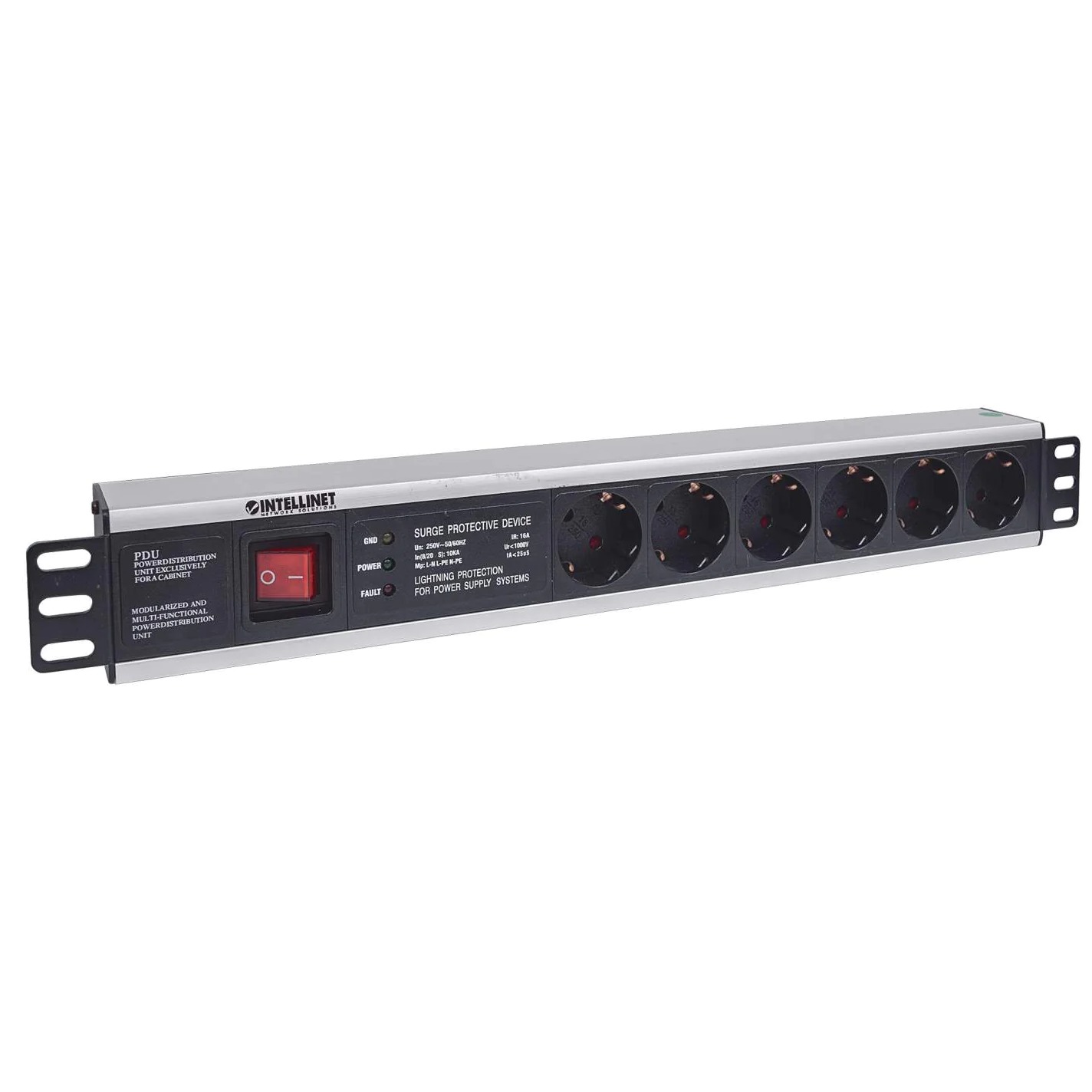 Intellinet PDU 19" 1.5U Rackmount 6 x šuko, 3m | Plus
