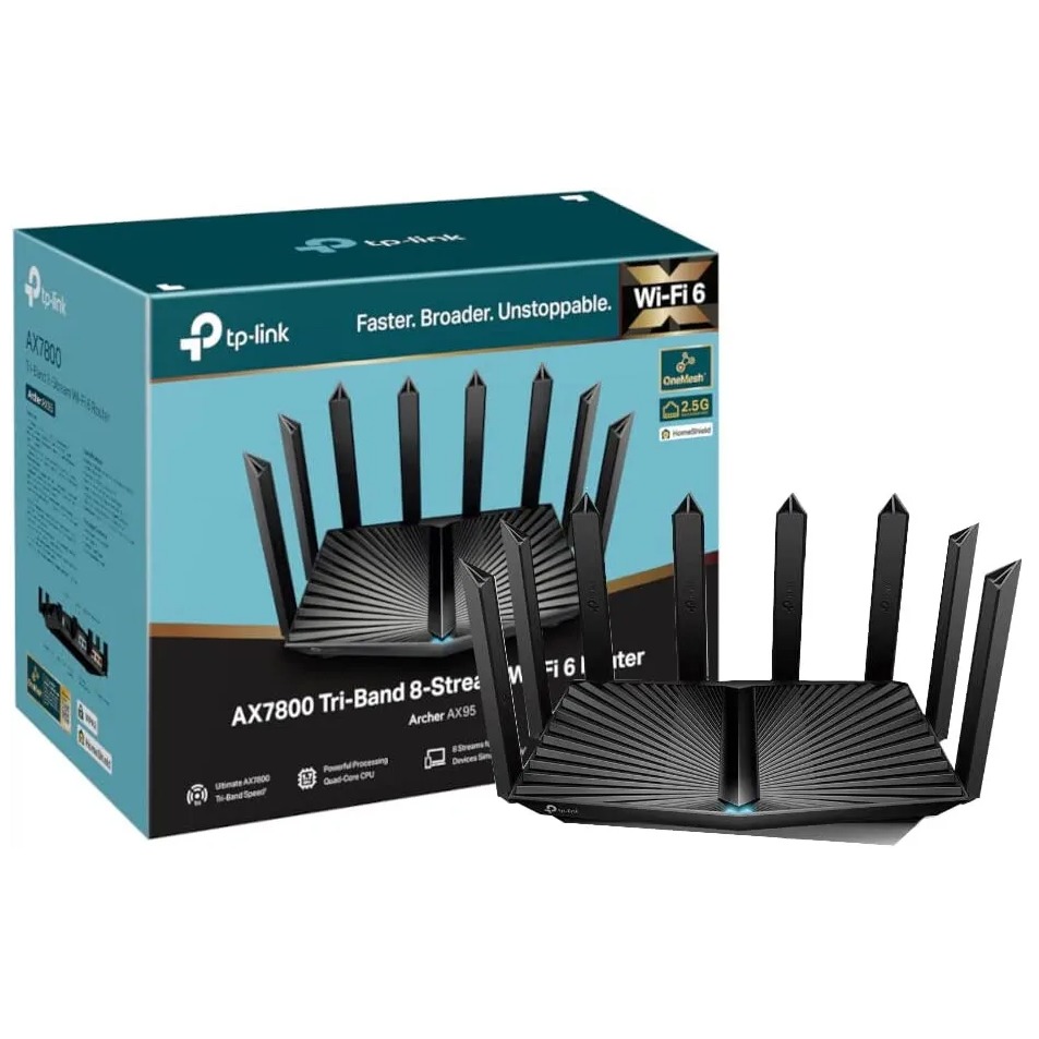 ROUTER TP-LINK ARCHER AX95 AX7800 Tri-Band Wi-Fi 6 | Plus
