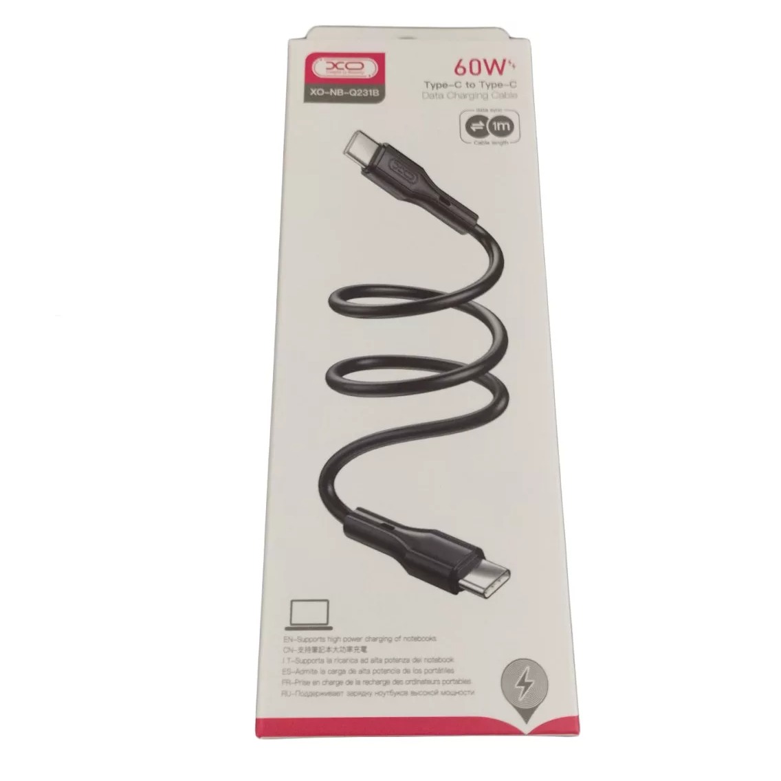 XO Type-C to Type-C kabl 60w1m, fast charging | Plus