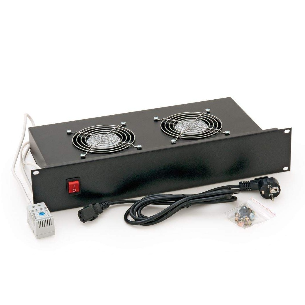 Triton vent. jedinica 19", 2U, 2 vent+termostat, RAB-CH-X01-A1 | Plus